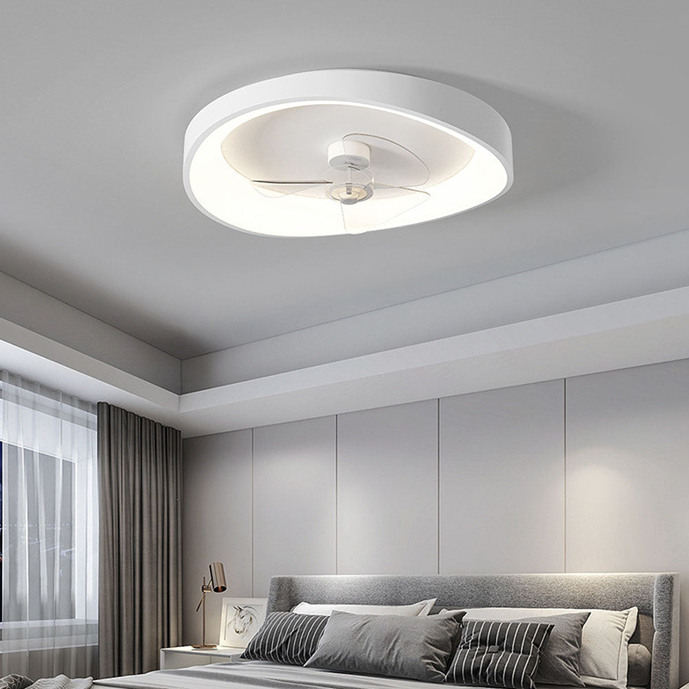 Lampsmodern Fans Lights Modern Iron White Design Ceiling Fan With Light