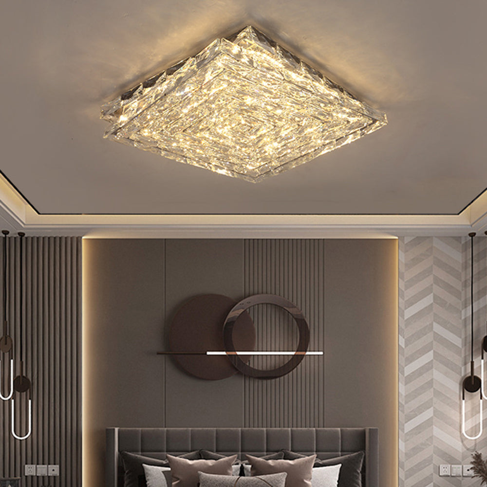 Lampsmodern Flush Ceiling Lights Bedroom Luxurious Crystal LED Ceiling ...