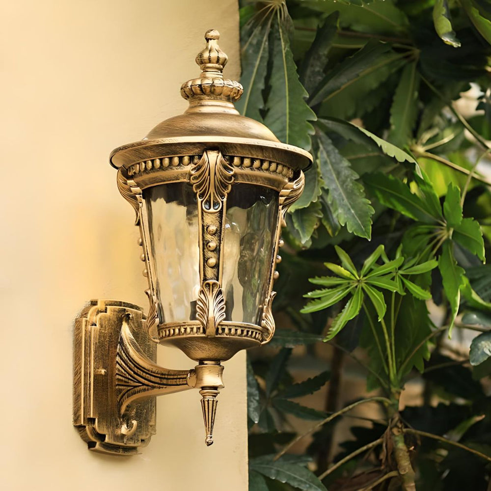 Lantern glass outdoor wall sconce outside lights for garden|Lampsmodern UK