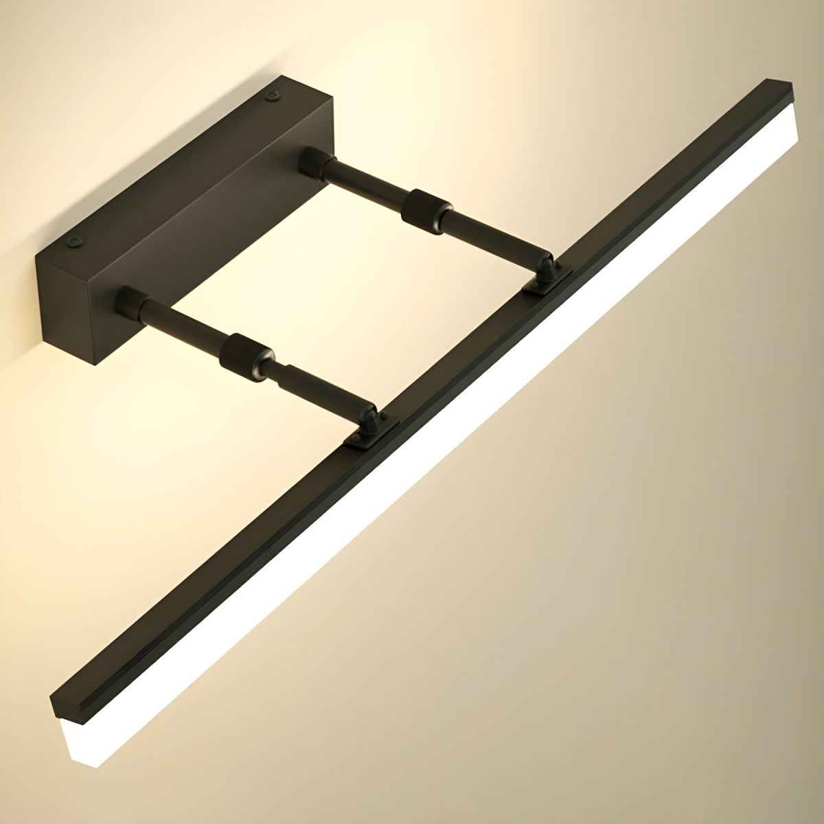 Lampsmodern Black Modern Metal LED Wall Light For Bathroom Simple ...