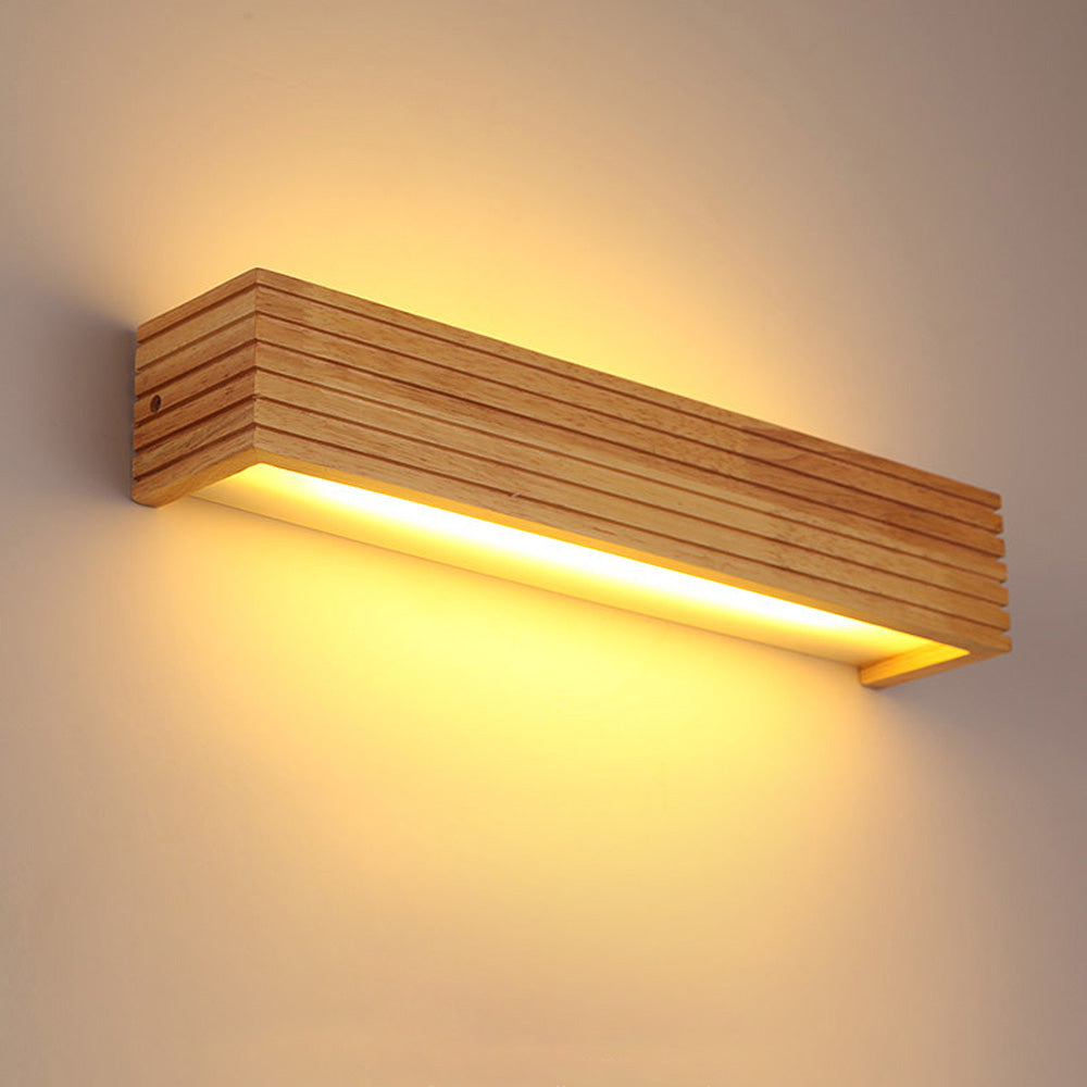 Lampsmodern Wood Simple Bathroom Mirror Wall Lights LED Lighting ...