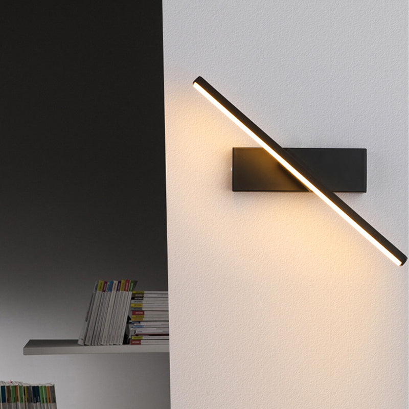 Lampsmodern Simple Rotatable LED Wall Lamp Modern Black Wall Scone