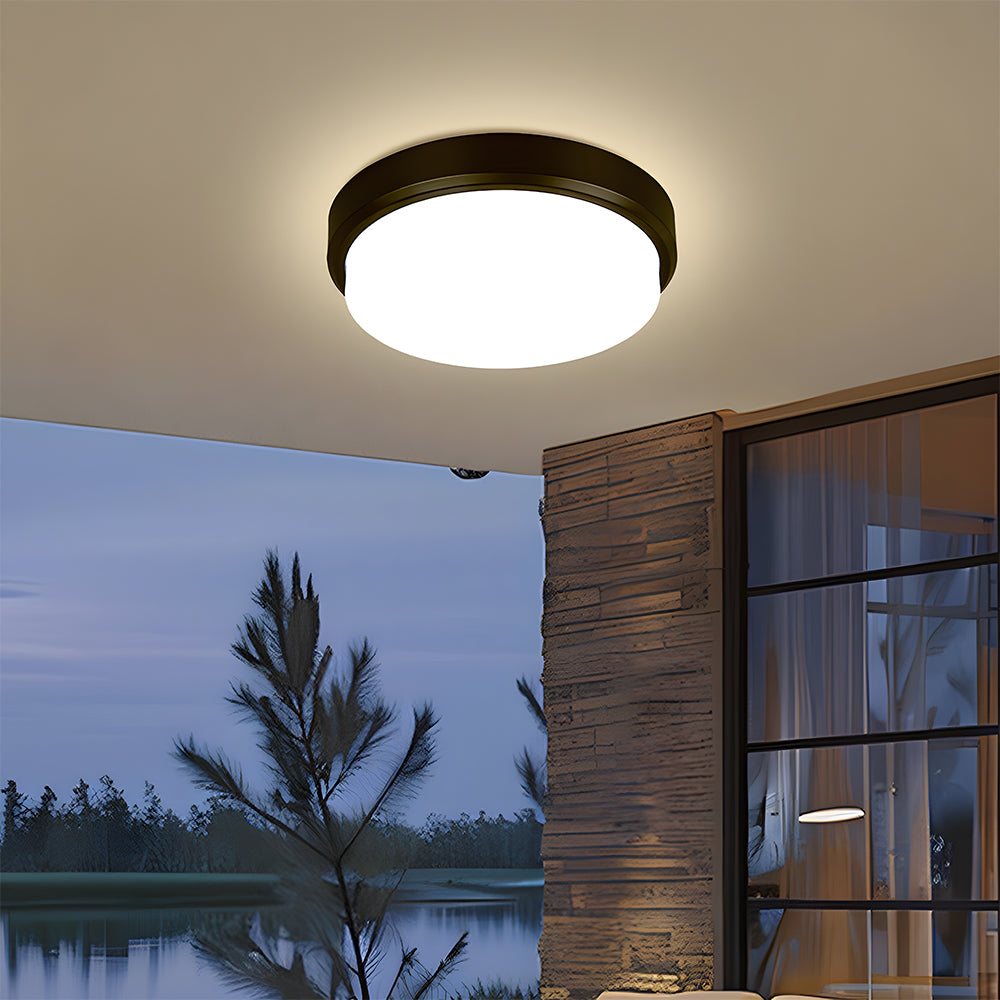 Lampsmodern Outdoor Ceiling Lights Waterproof Black Flush Ceiling Light