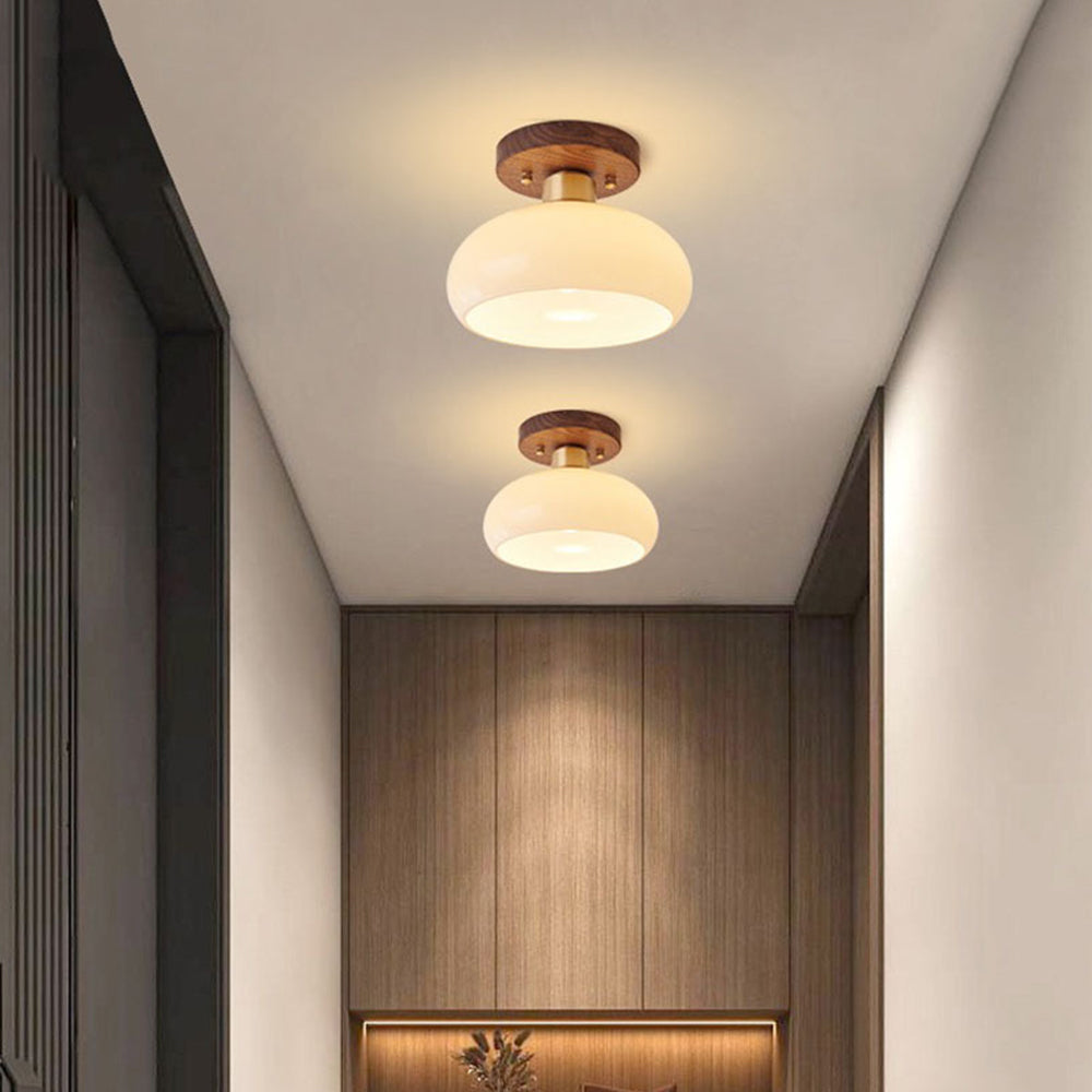 Lampsmodern Modern Ceiling Lamping Round Glass Ceiling Light For Hallway