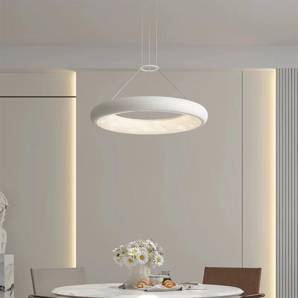 Lampsmodern White LED Pendant Light Modern Simple Circular Pendant Lights