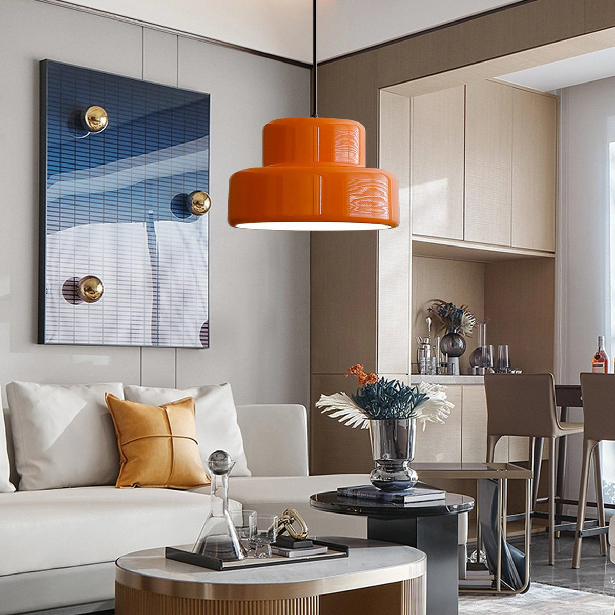 Lampsmodern Pendant Lamp Mid-Century Vintage Orange Pendant Light For ...
