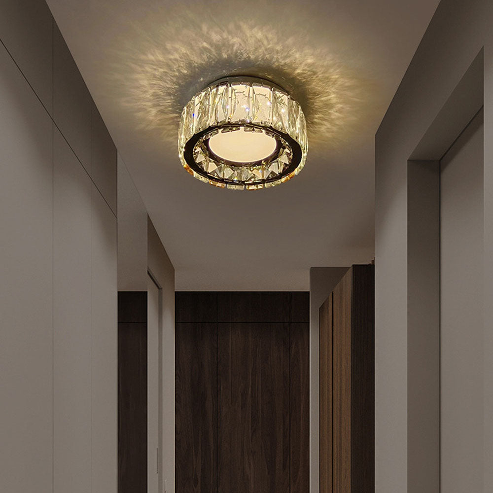 Lampsmodern Crystal Hallway Ceiling Lights Luxury Flush Mount Ceiling Lamps