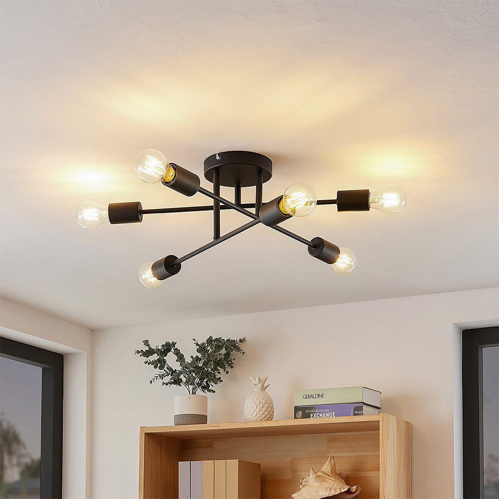 Lampsmodern Ceiling Lights Black Iron Classic Ceiling Light For Bedroom