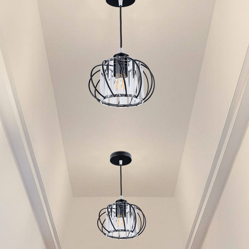 Lampsmodern Simple Black Pendant Light Glass Hallway Pendant Lighting
