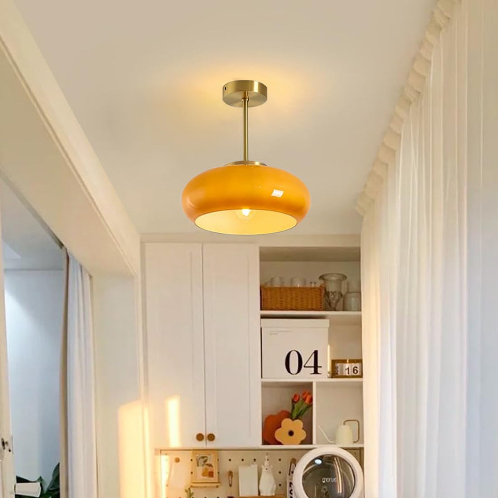 Lampsmodern Vintage Round Ceiling Light Glass Ceiling Lamp For Living Room