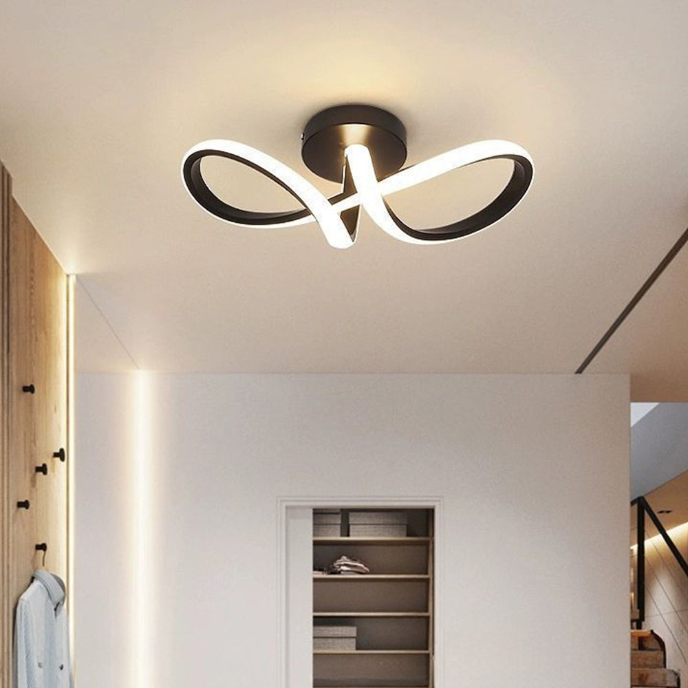 Nordic simple LED hallway semi flush ceiling lights | Lampsmodern UK