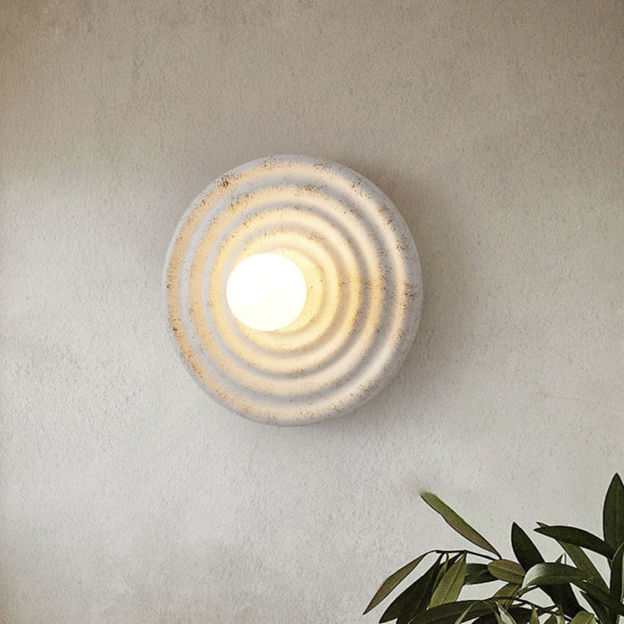 Lampsmodern Wall Light Wabi-sabi Round Circle Indoor Wall Lamp