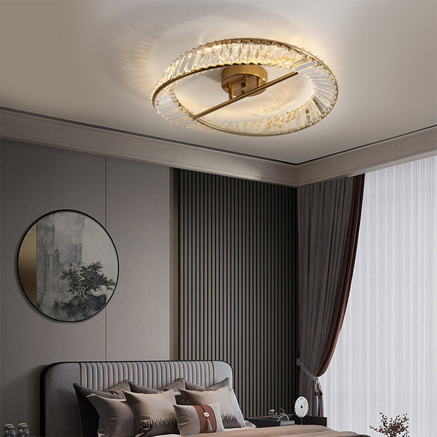 Lampsmodern Modern Ceiling Lights Round LED Crystal Ceiling Lamp For ...