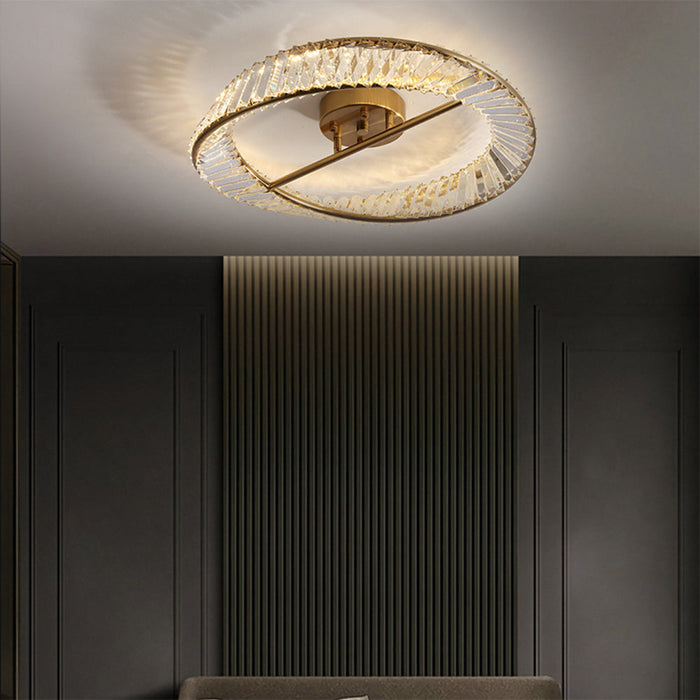 Lampsmodern Modern Ceiling Lights Round LED Crystal Ceiling Lamp For ...