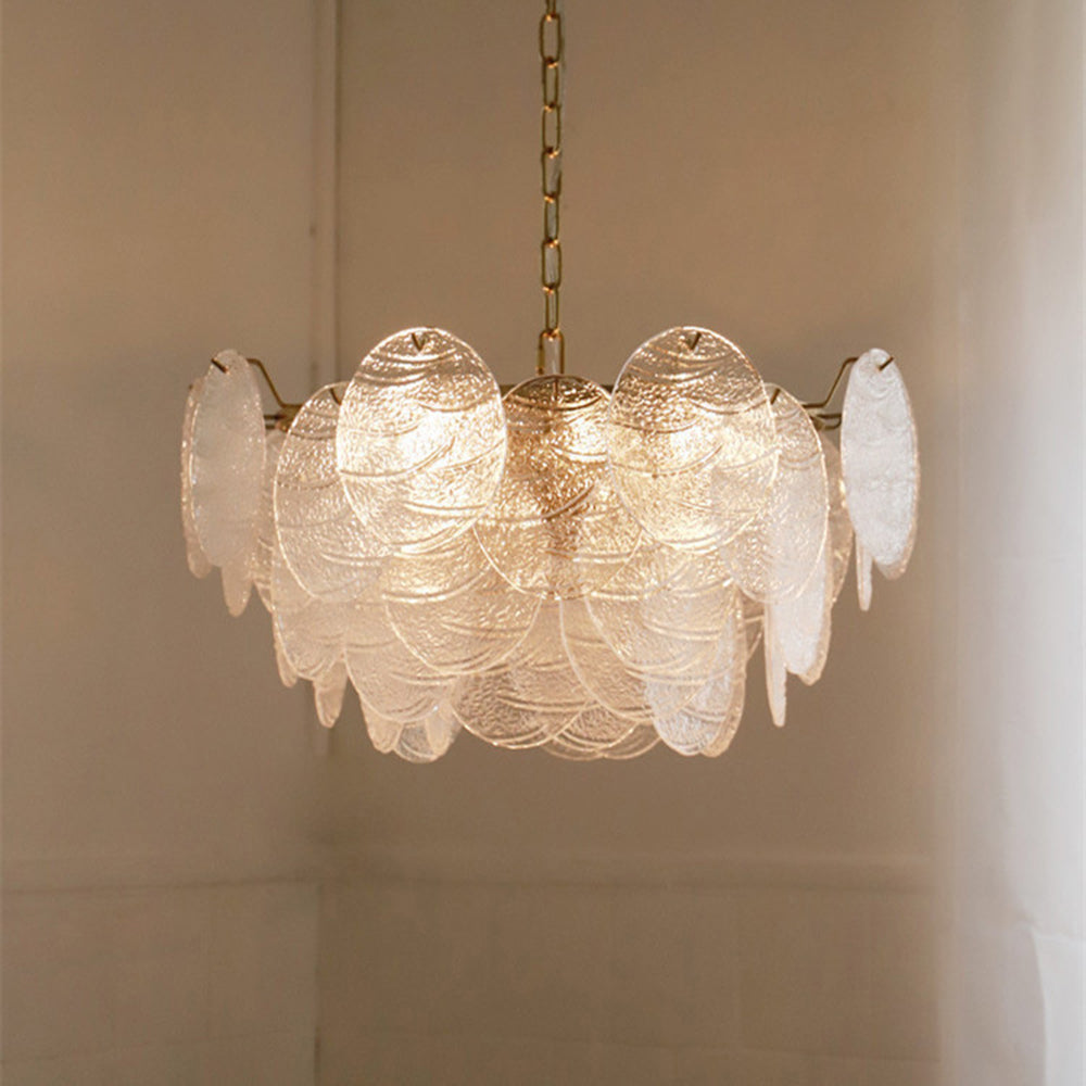Lampsmodern Pendant Light Large Glass Clear Hanging Chandelier