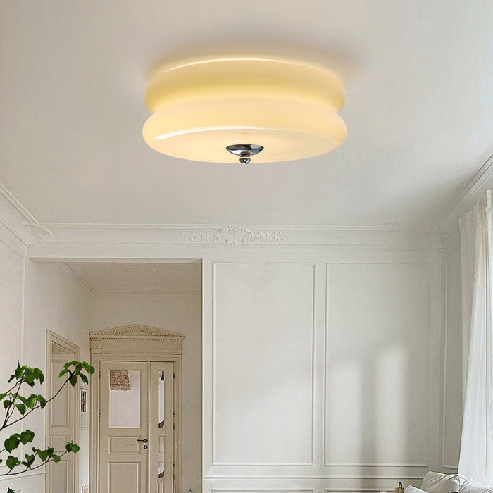 Lampsmodern Low Ceiling Light Art Deco Cream Cake Ceiling Lamp For Bedroom